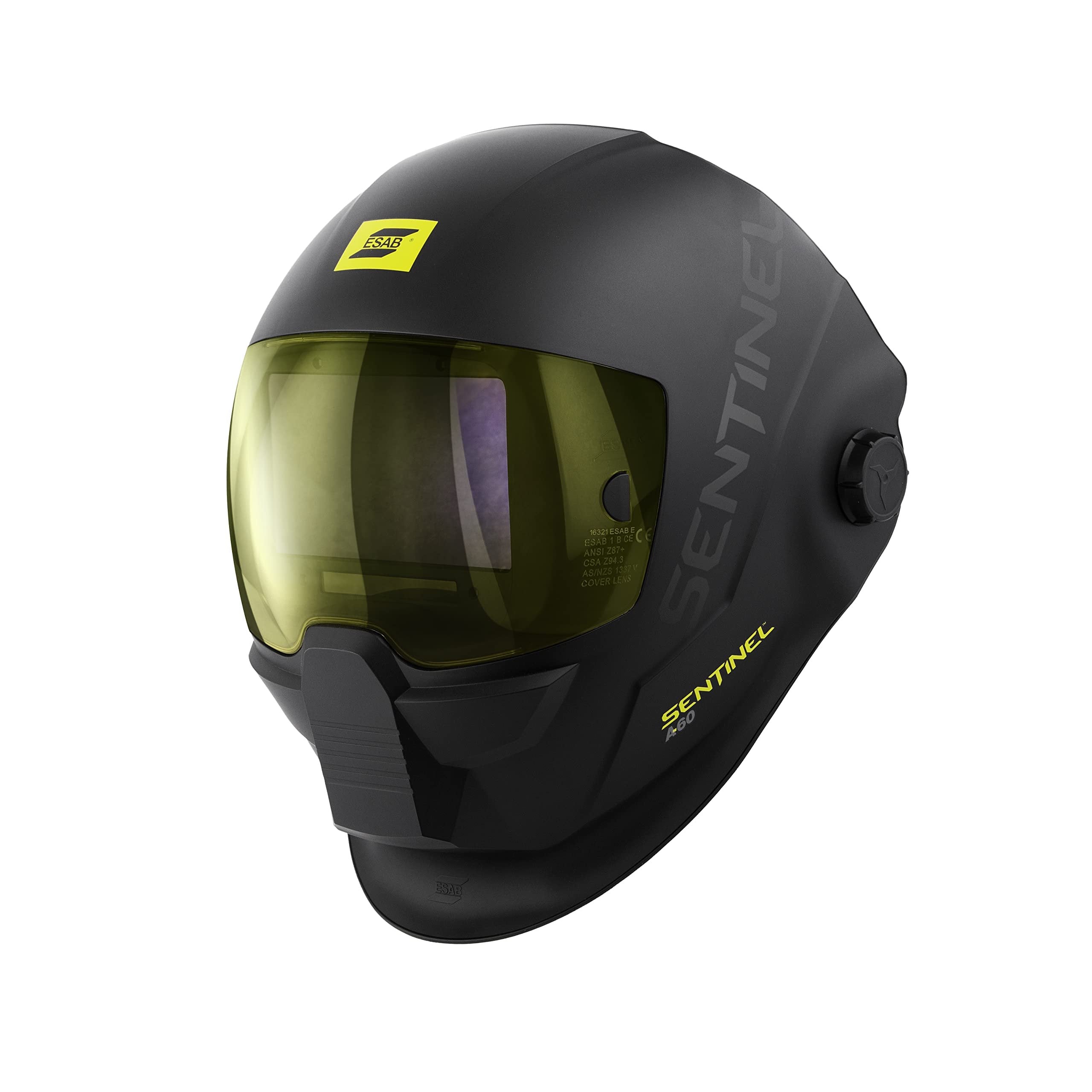 ESAB® Sentinel™ A60 Welding Helmet, Black Low-Profile Design, High Imp ...